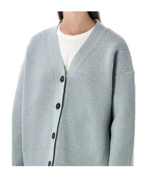 Studio Nicholson Whitt" Ribbed Cardigan - Gray