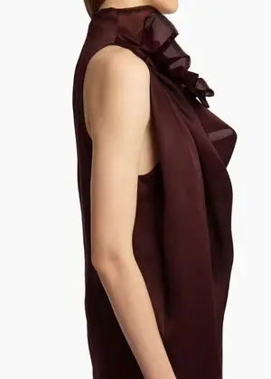 Khaite Meegan Ruffled Collar Top