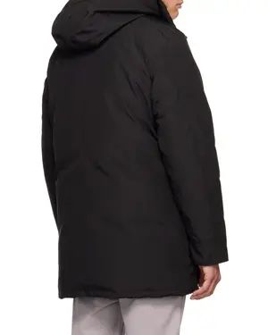 Canada Goose Logo Patch Hooded Down Coat