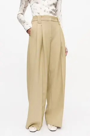 GANNI Twill Suiting Mid Waist Trousers