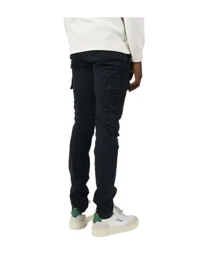 Stone Island Logo Patch Cargo Trousers - Blue