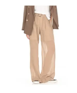 Brunello Cucinelli Wide Leg Belted Pants