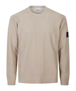 Stone Island Crew Neck Sweater - Nude