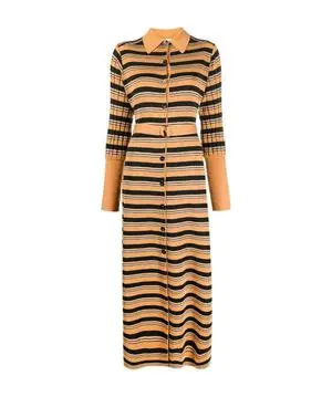 Chloé Knitted Striped Shirt Dress