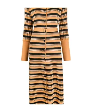 Chloé Knitted Striped Shirt Dress