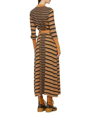 Chloé Knitted Striped Shirt Dress