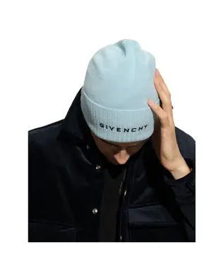 Givenchy Logo Beanie - Blue