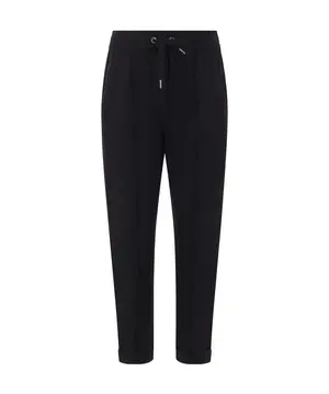 Brunello Cucinelli Embellished Drawstring Track Trousers - Black