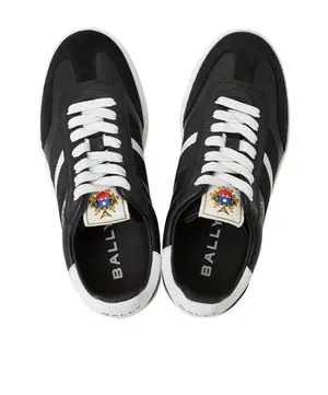 Bally Round Toe Lace-up Sneakers - Black