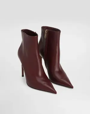 Dolce & Gabbana Pointed Toe Ankle Boots With Side Zipper