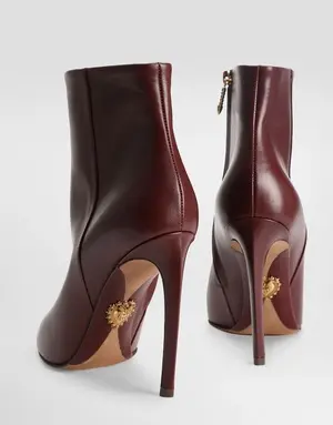 Dolce & Gabbana Pointed Toe Ankle Boots With Side Zipper