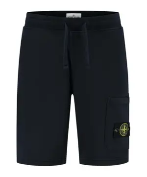Stone Island Logo Patch Drawstring Shorts - Blue