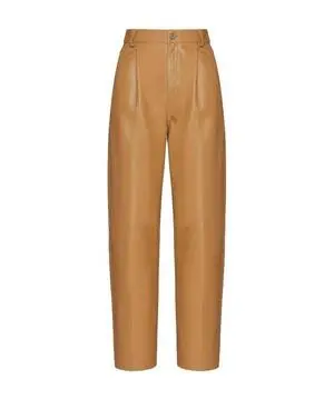 Red Valentino Leather Straight Leg Pants