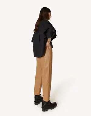 Red Valentino Leather Straight Leg Pants