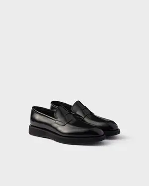 Prada Brushed Leather Loafers