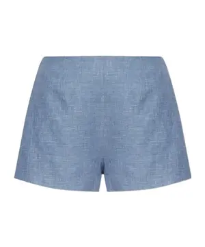 Posse Button-detail Linen Tailored Shorts