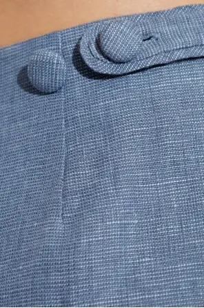 Posse Button-detail Linen Tailored Shorts