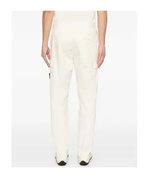 Stone Island Logo Patch Cargo Trousers - Light Beige