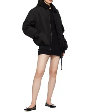 Repetto Glossy Flat Ballerina With Bow Detailing - Black
