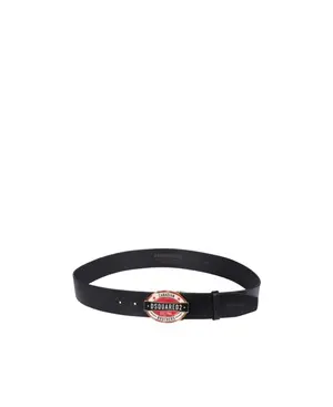 Dsquared2 Logo Plaque Buckled Belt