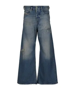 DIESEL® 1996 D-sire Distressed Wide Leg Jeans - Blue