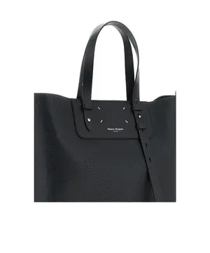MAISON MARGIELA Vertical Logo Detailed Tote Bag