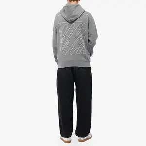 Off-White Wave Print Cotton Hoodie