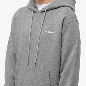 Off-White Wave Print Cotton Hoodie