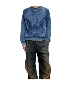 DIESEL® K-fenicol Oversized Phoenix Logo Sweatshirt - Blue