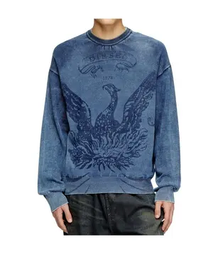 DIESEL® K-fenicol Oversized Phoenix Logo Sweatshirt - Blue
