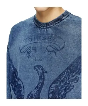 DIESEL® K-fenicol Oversized Phoenix Logo Sweatshirt - Blue