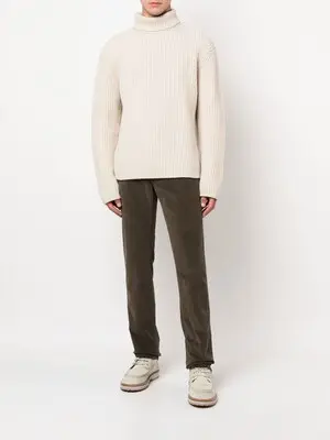 Jacob Cohen Logo Patch Low-rise Corduroy Trousers