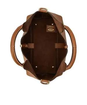 TOD'S Logo Engraved Mini Shopping Bag - Brown