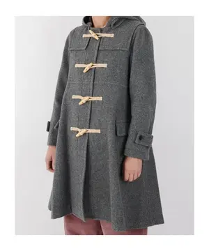 Comme Des Garçons Long Sleeved Hooded Coat With Toggle Fastening