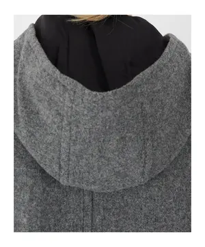 Comme Des Garçons Long Sleeved Hooded Coat With Toggle Fastening