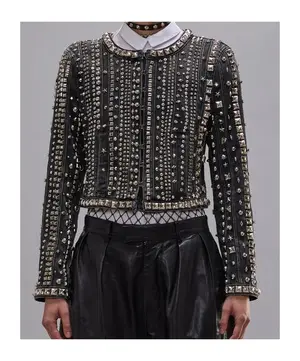 R13 Embellished Cropped Jacket