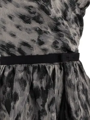Dior Sleeveless V-neck Printed Pleated Midi Dress