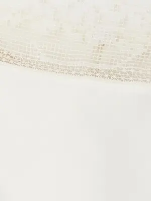 Magda Butrym Draped Lace-trim Mini Dress - Cream