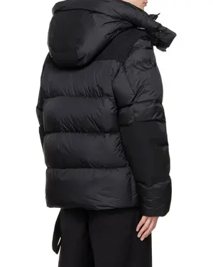 Burberry Logo Patch Hooded Puffer Jacket - Black