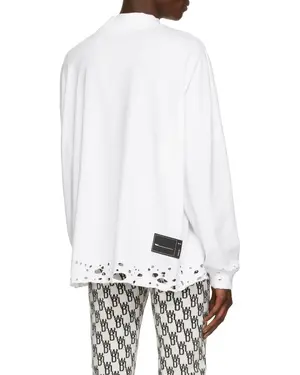 We11Done Branded Perforated Sweatshirt