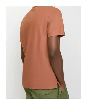 Burberry Checked Collar Short-sleeved Polo Shirt - Ginger Brown
