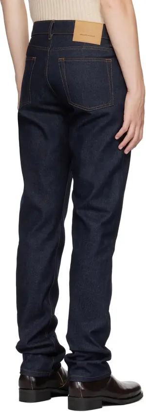 AMI Paris Straight-leg Jeans With Logo Patch
