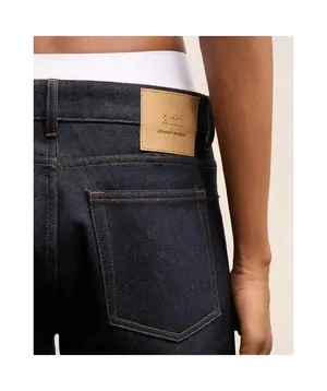 AMI Paris Straight-leg Jeans With Logo Patch