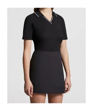 Moncler Logo Patch V-neck Polo Shirt