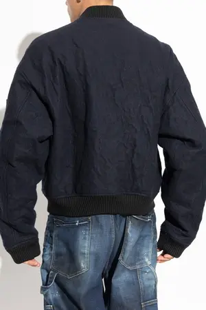 Dsquared2 Logo Patch Bomber Jacket - Navy Blue