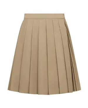 Dior Pleated Gabardine Short Skirt - Nude