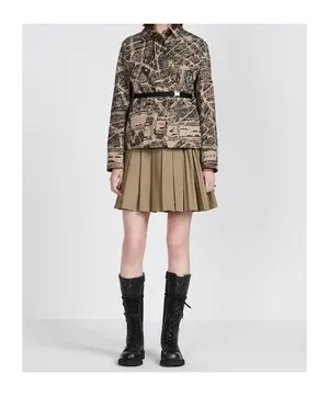 Dior Pleated Gabardine Short Skirt