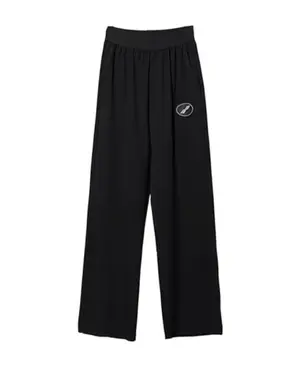 We11Done Logo Patch Casual Pants - Black