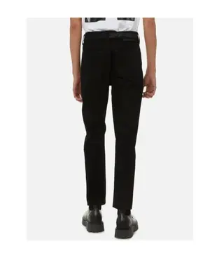 Off-White Belted Slim-fit Jeans - Black