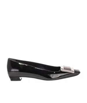 ROGER VIVIER Belle Buckled Ballerina Flats - Black